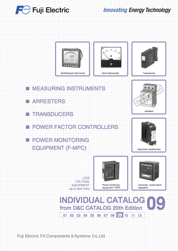 การกระจาย และควบคุมไฟฟ้า | ผลิตภัณฑ์และคำอธิบาย | Fuji Electric Thailand